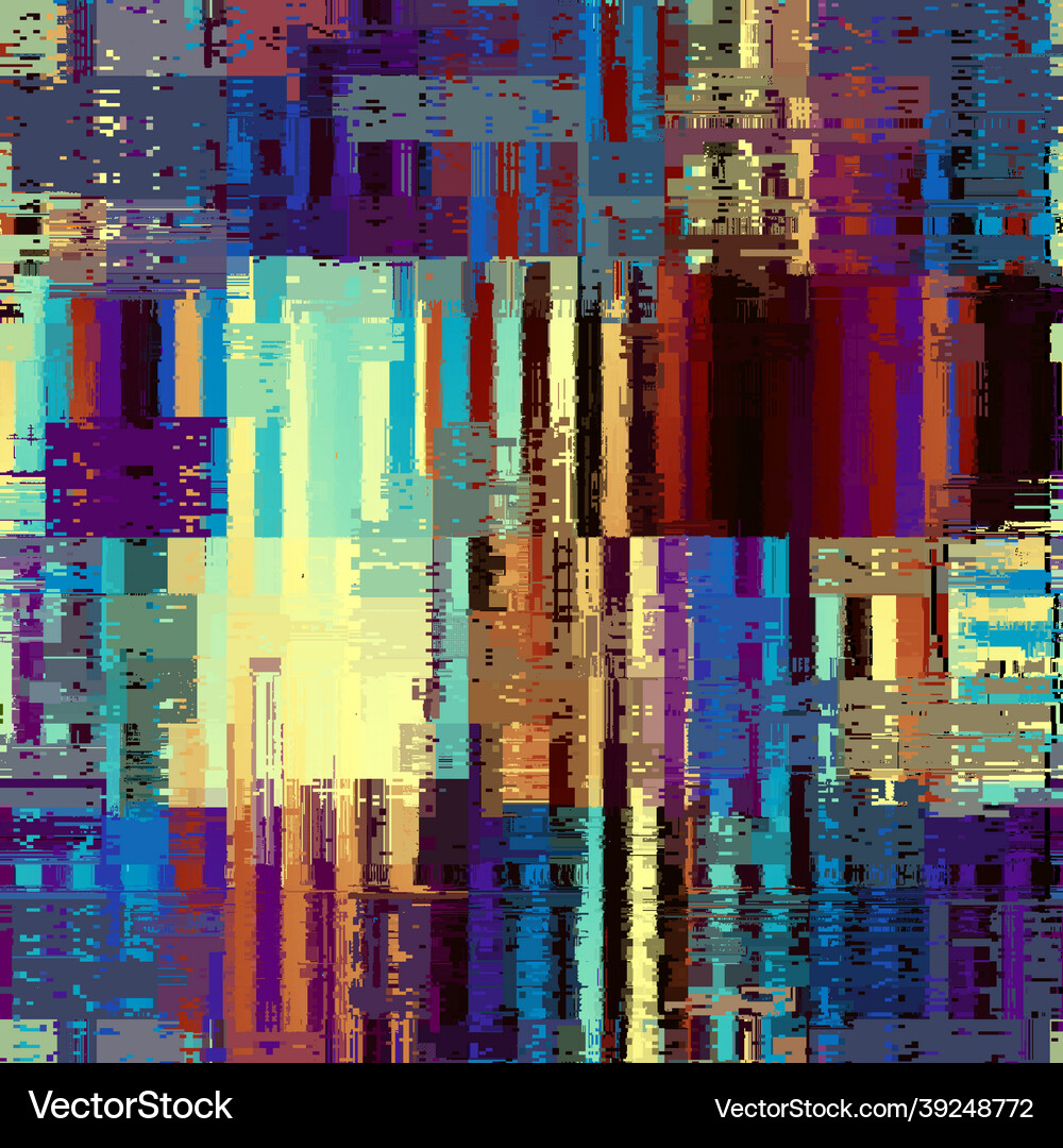 Image with imitation of grunge datamoshing Vector Image