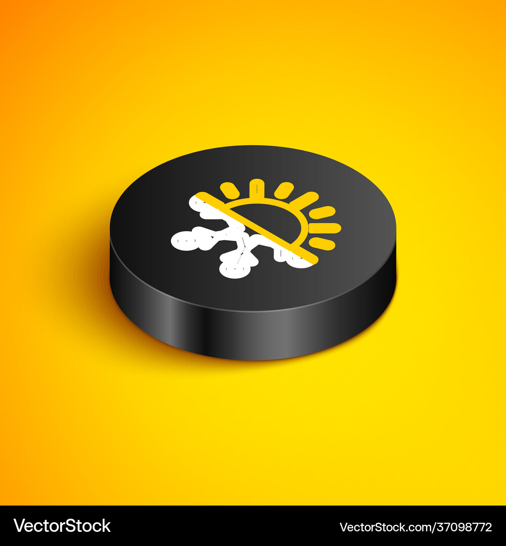 Isometric line hot and cold symbol sun Royalty Free Vector