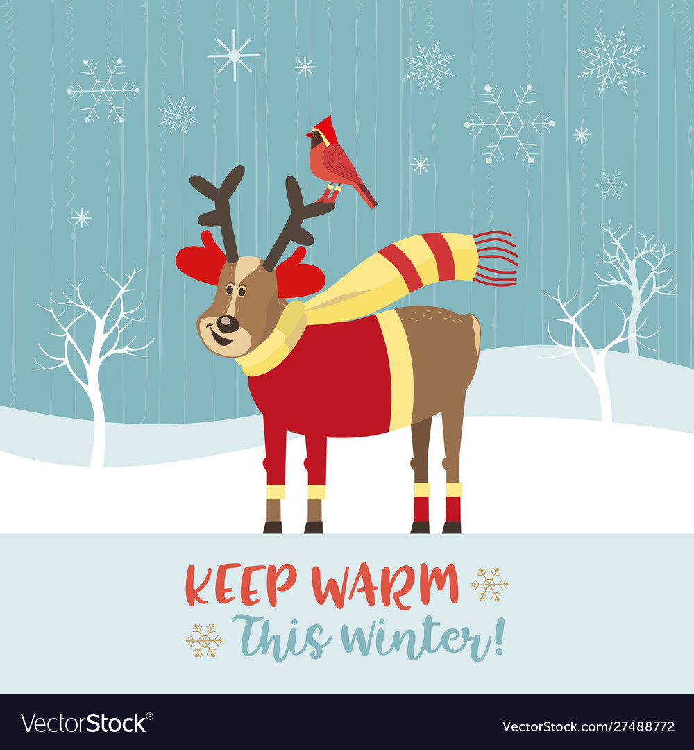 Keep warm this winter Royalty Free Vector Image