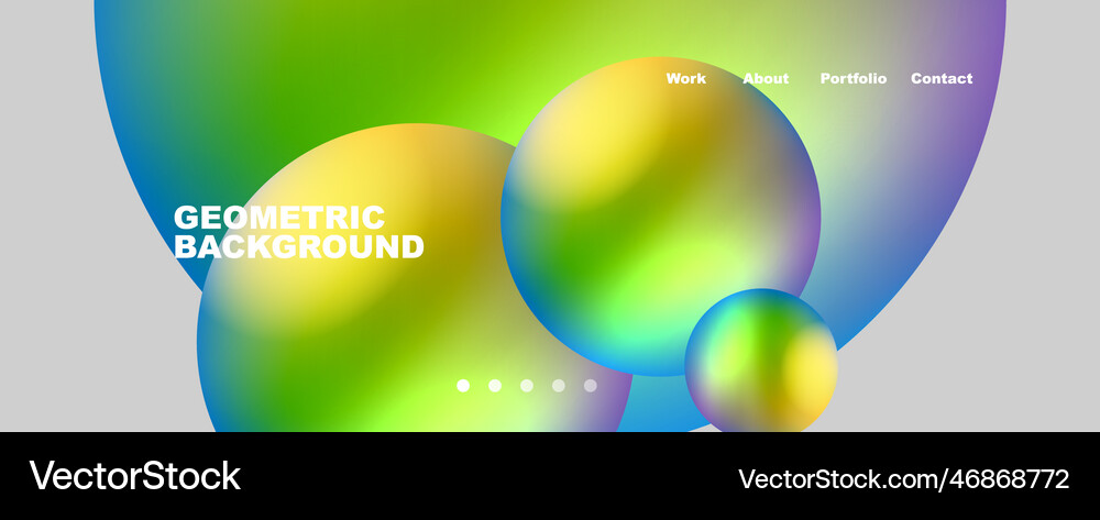 Round shapes and circles geometric abstract Vector Image