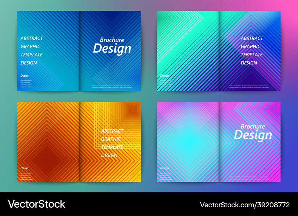 Set of abstract brochure design Royalty Free Vector Image