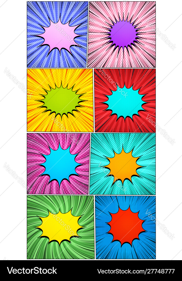 Comic vertical composition Royalty Free Vector Image