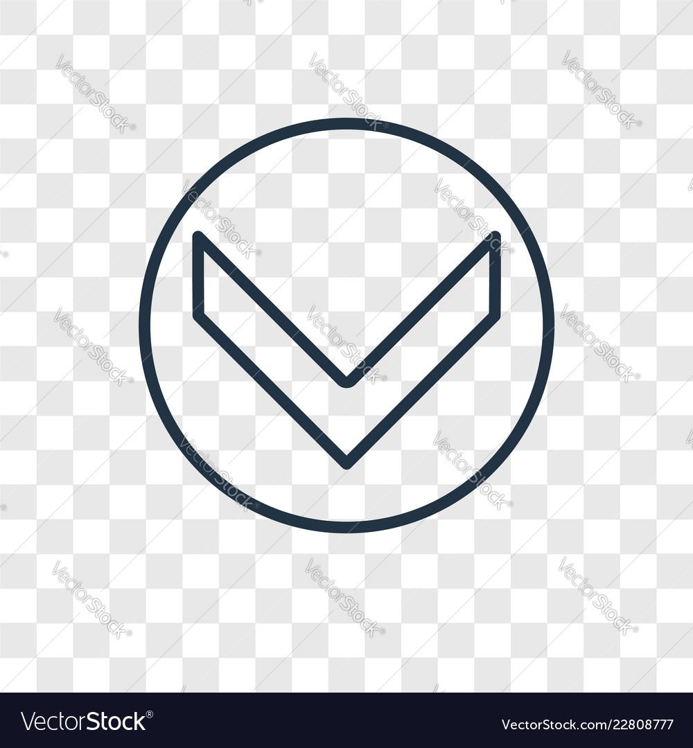 Download concept linear icon isolated Royalty Free Vector