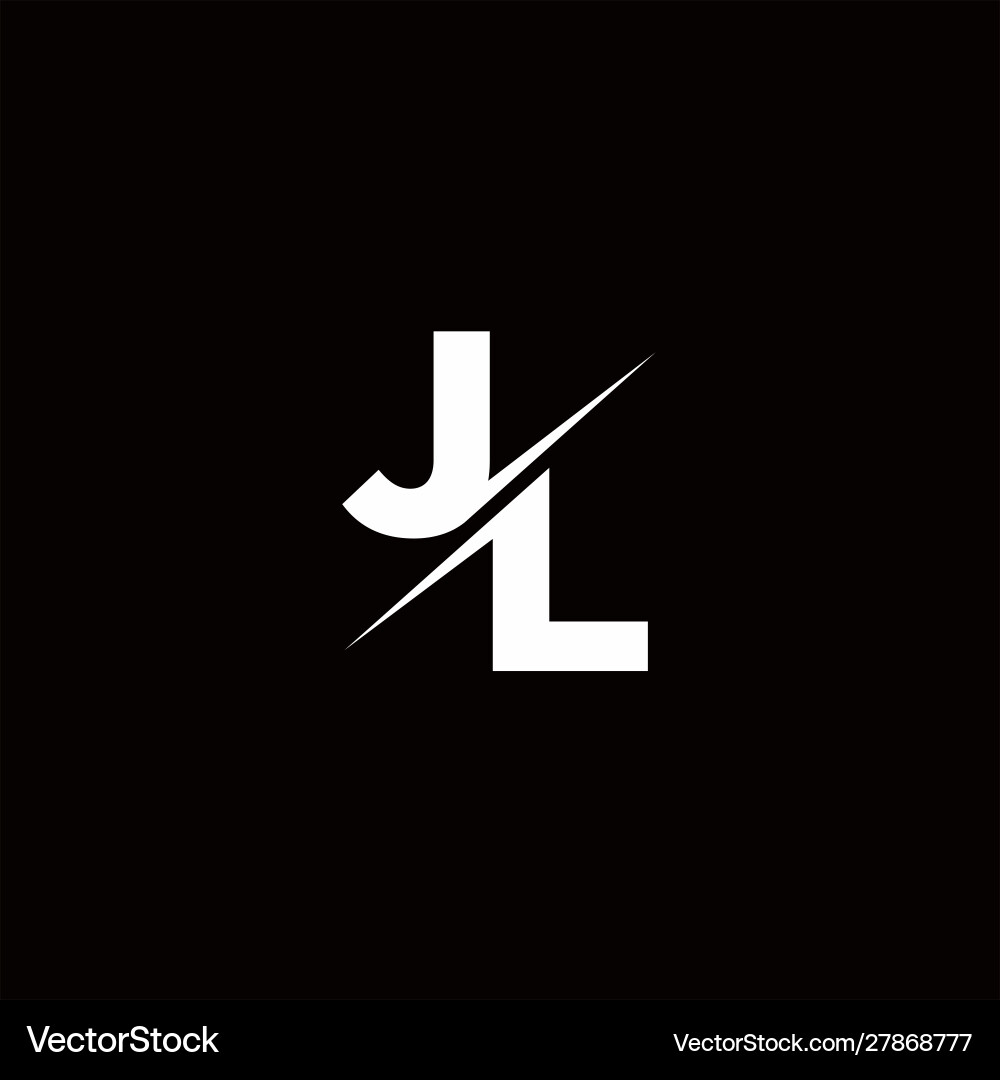 Jl logo letter monogram slash with modern logo Vector Image