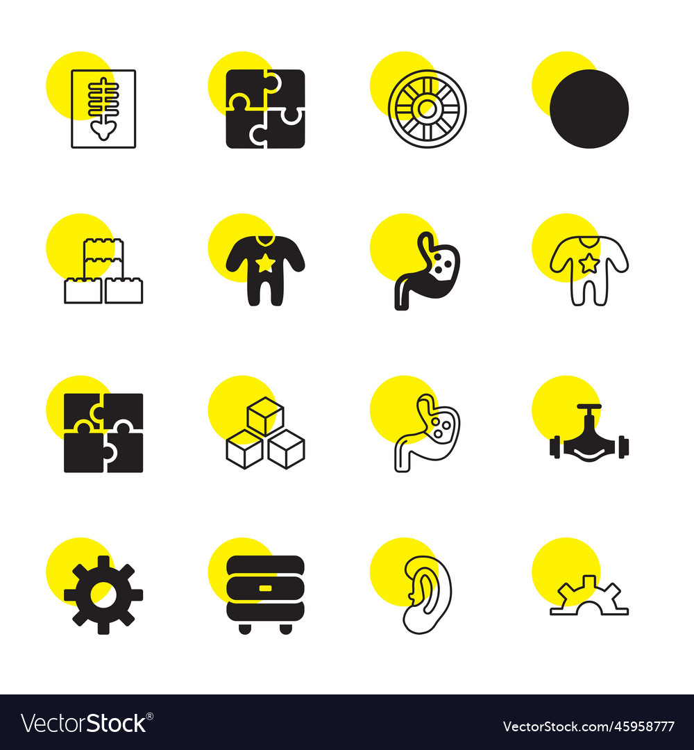 Part icons Royalty Free Vector Image - VectorStock