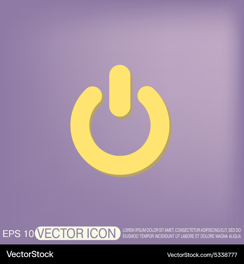 Power sign character on and off Royalty Free Vector Image