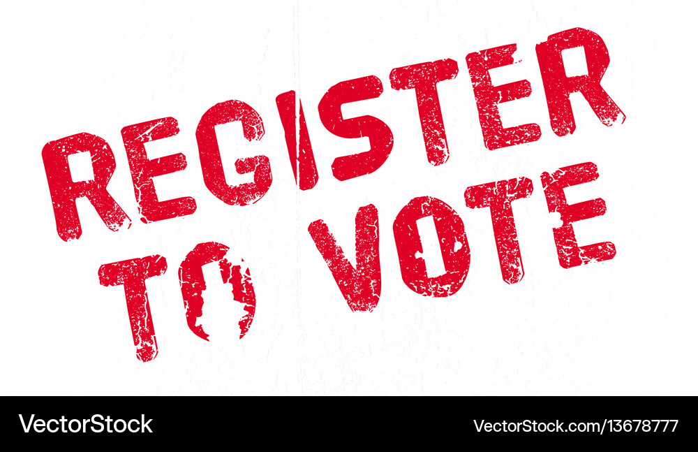Register to vote rubber stamp Royalty Free Vector Image