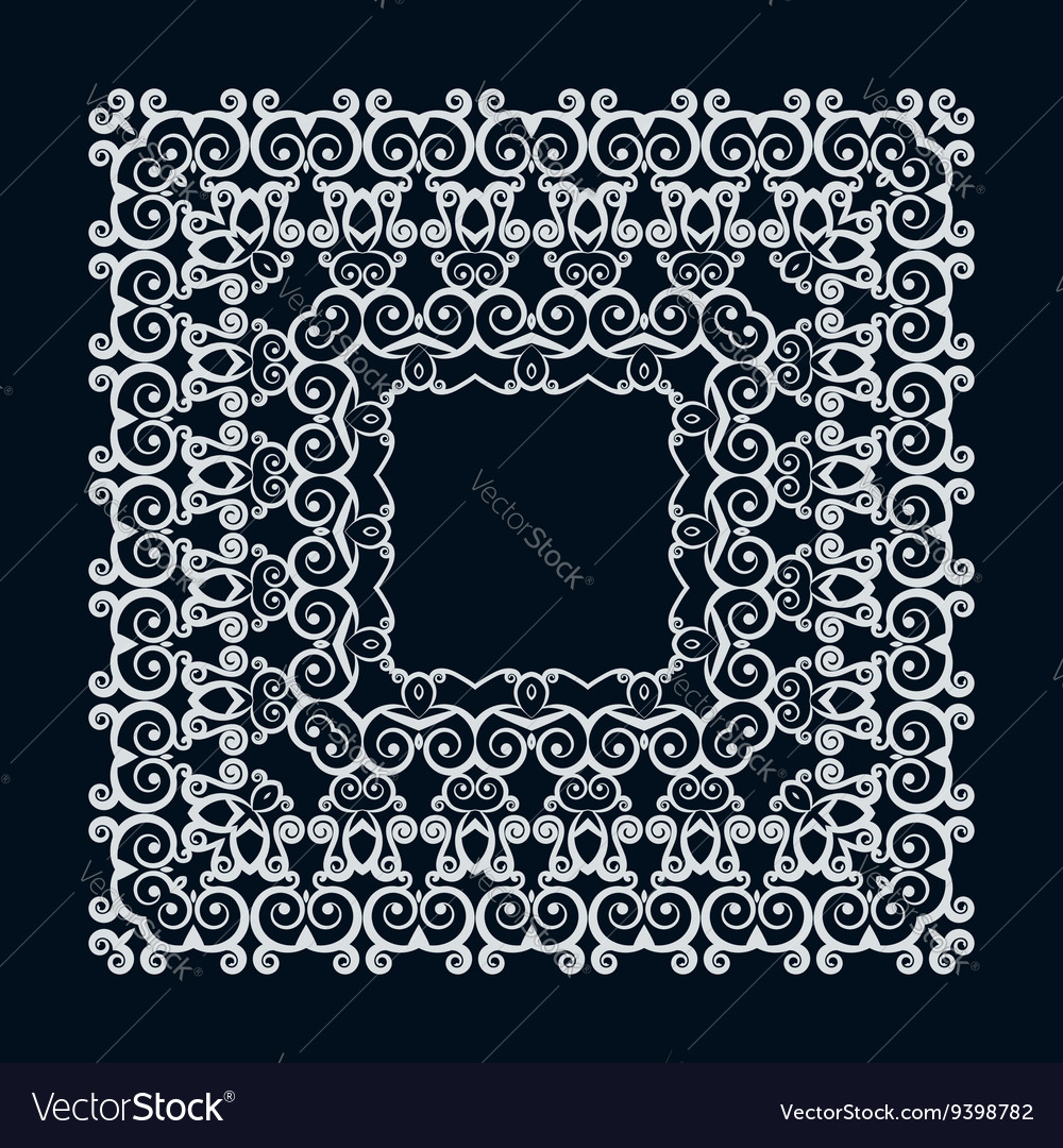 Abstract mono line pattern frames Royalty Free Vector Image