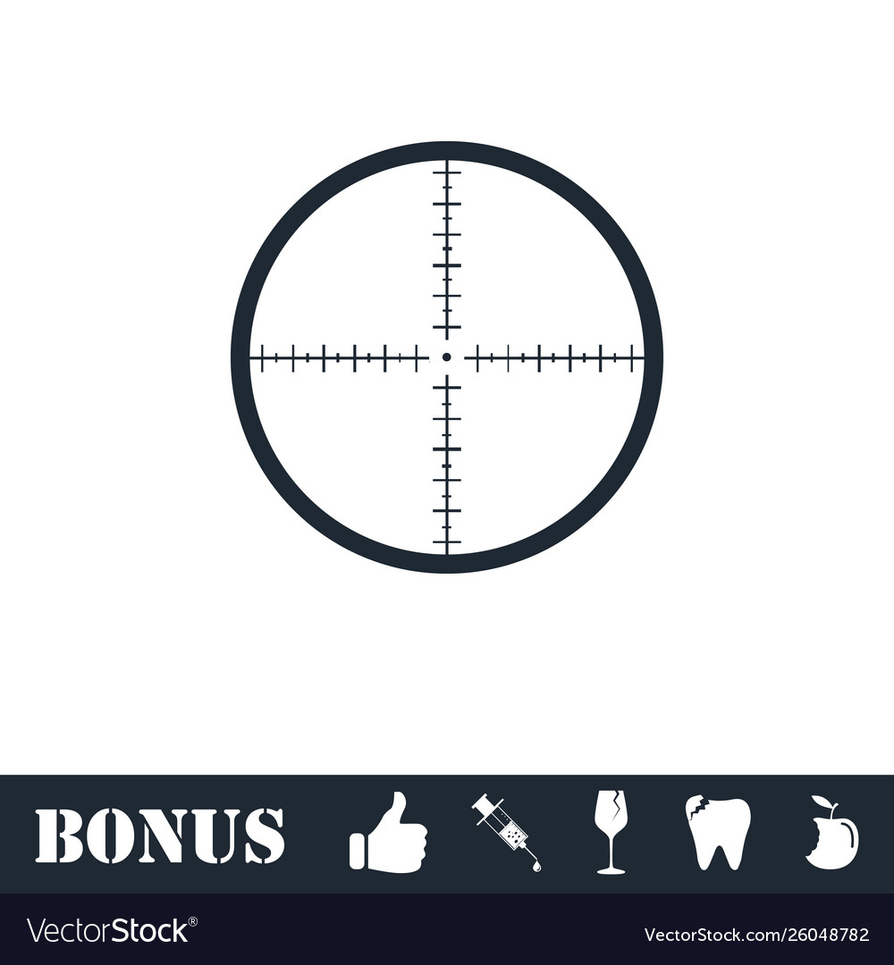 Aim icon flat Royalty Free Vector Image - VectorStock