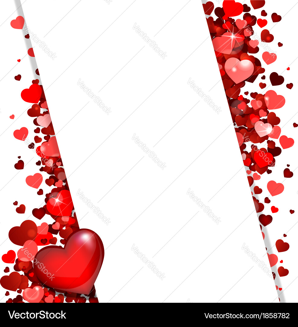 Background of red hearts Royalty Free Vector Image