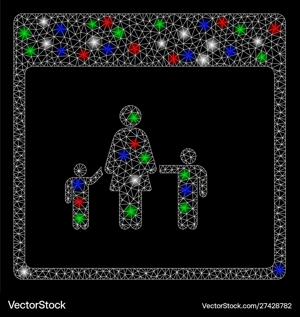 Bright mesh 2d mother calendar page with light Vector Image