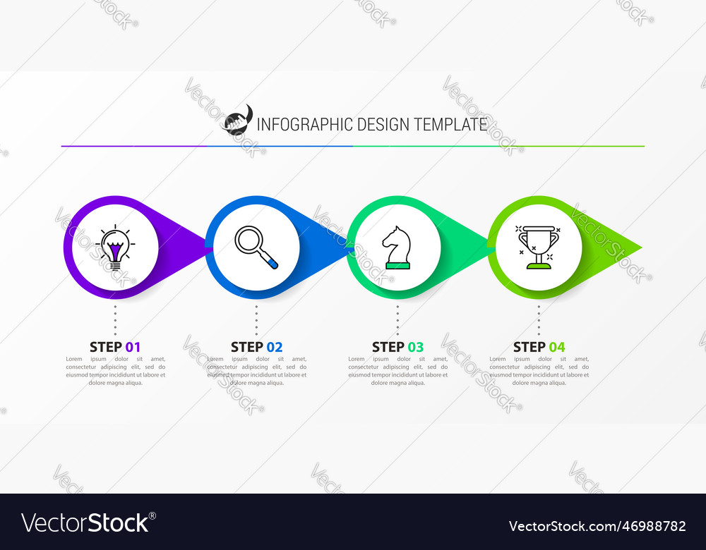 Infographic design template creative concept Vector Image
