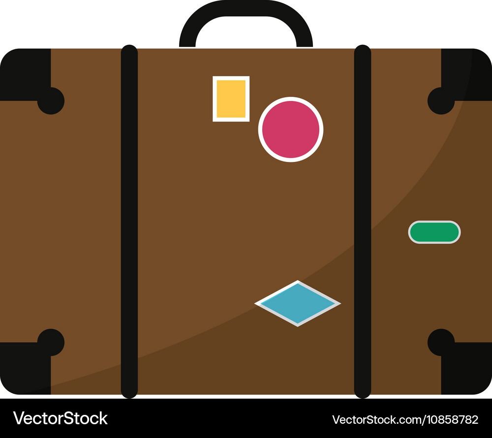 Isolated suitcase of baggage concept Royalty Free Vector