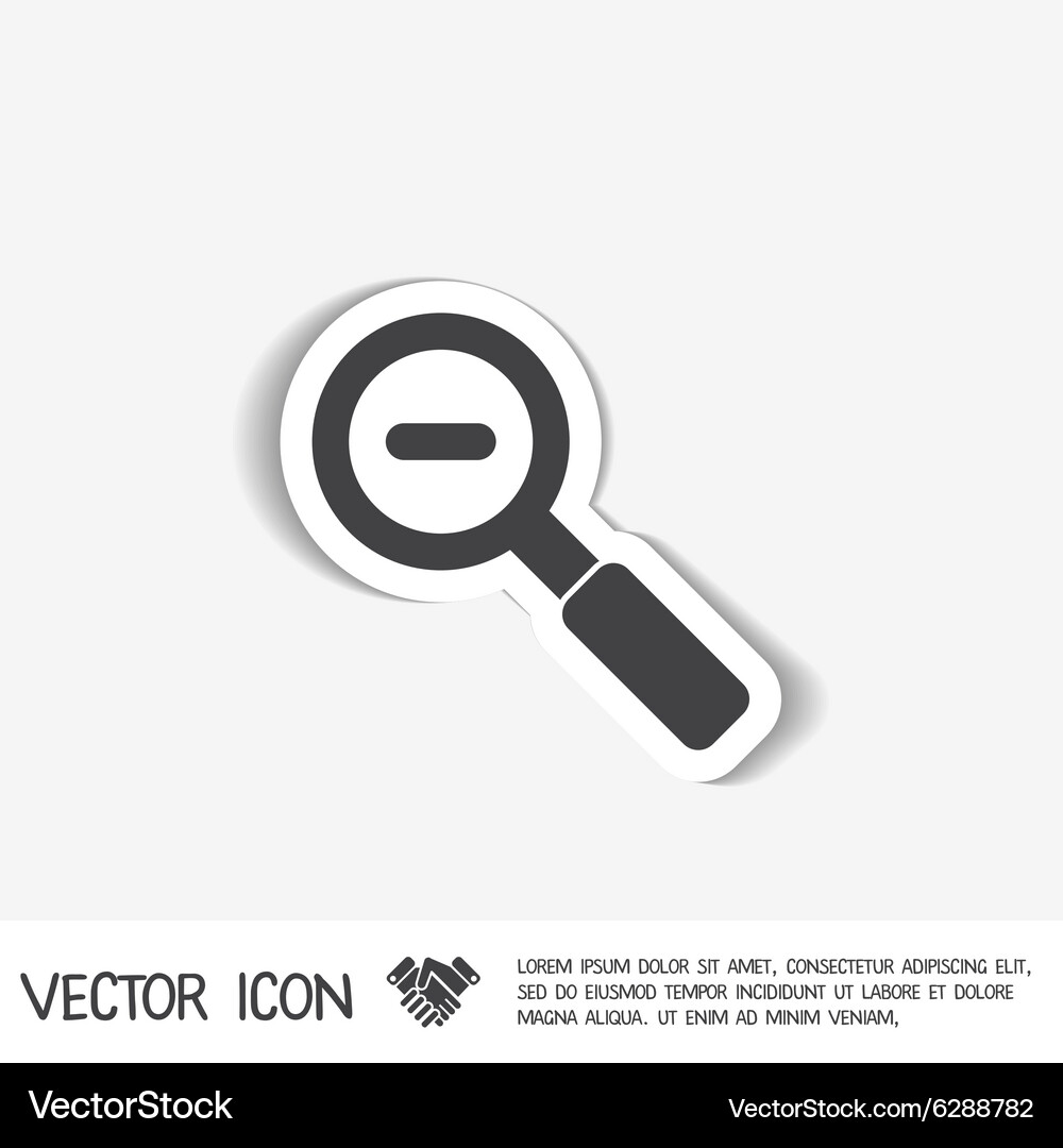 Magnifier reduction Royalty Free Vector Image - VectorStock