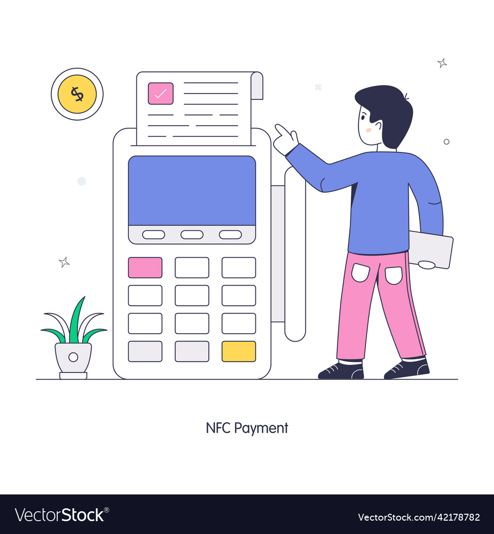 Nfc payment Royalty Free Vector Image - VectorStock