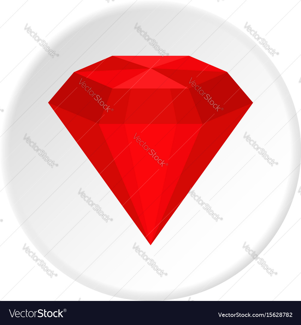 Ruby icon circle Royalty Free Vector Image - VectorStock
