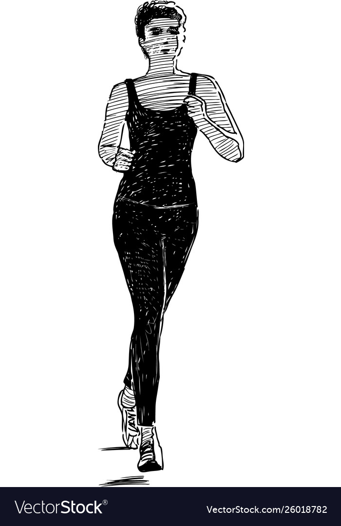 Running woman Royalty Free Vector Image - VectorStock