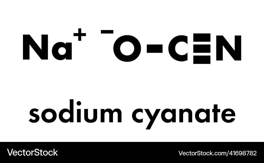 Sodium cyanate chemical structure skeletal formula
