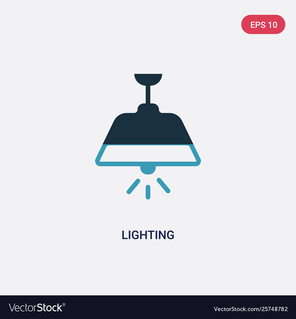 Two color lighting icon from smart house concept Vector Image