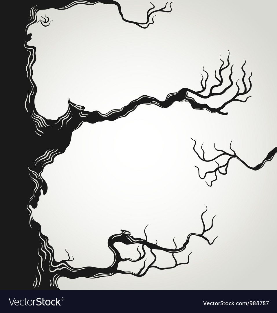 Black tree branches silhouette Royalty Free Vector Image Black tree branches silhouette Royalty Free Vector Image