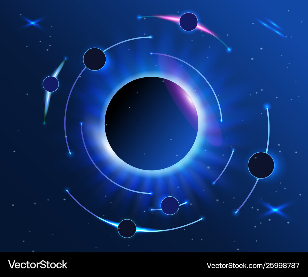 Earth in space stars on background Royalty Free Vector Image