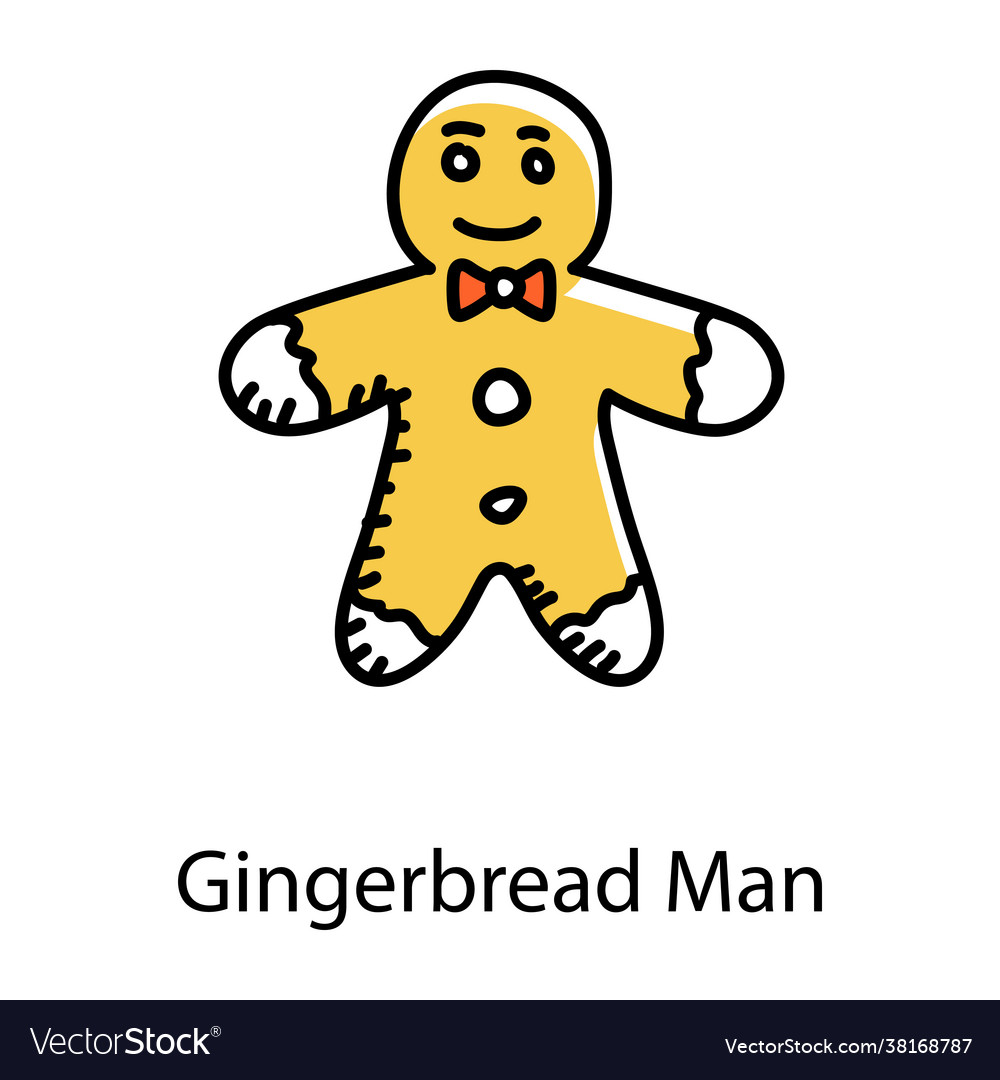 Gingerbread man Royalty Free Vector Image - VectorStock