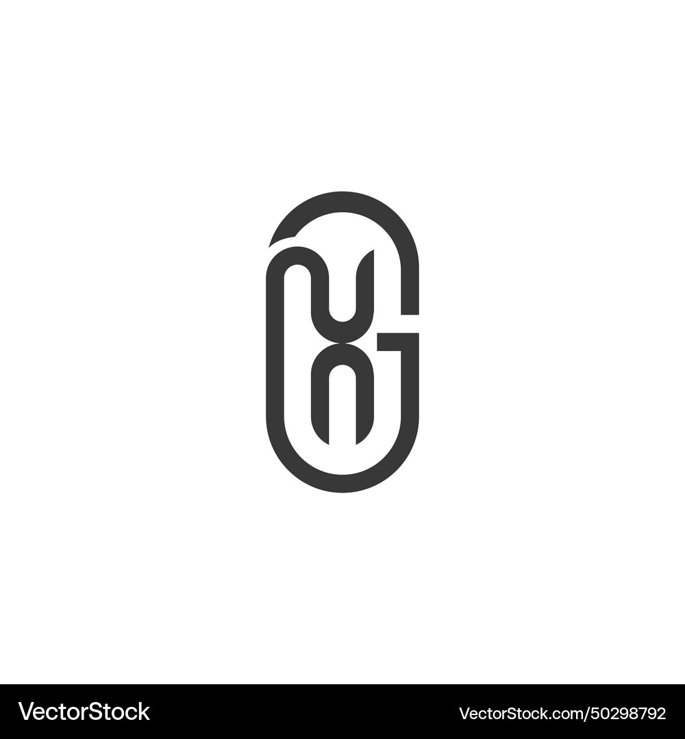 Alphabet initials logo gx xg x and g Royalty Free Vector