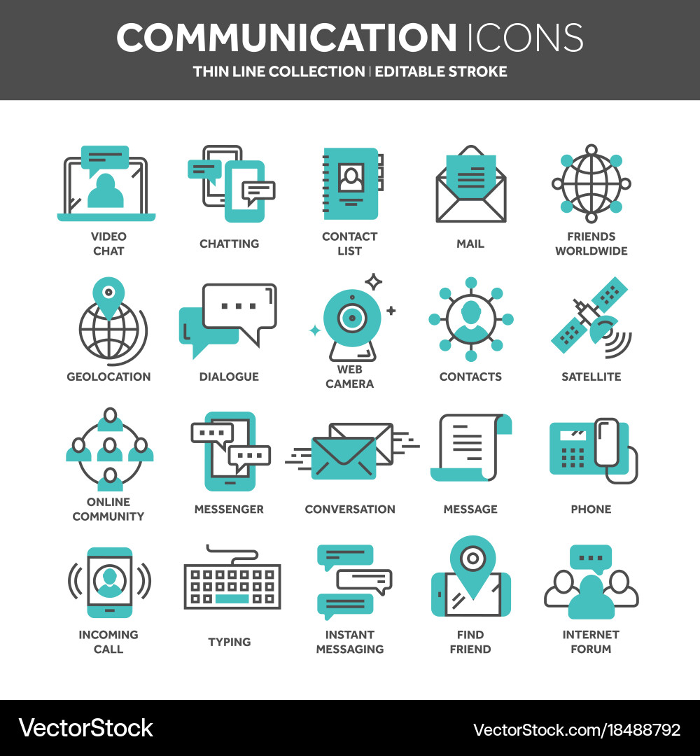 Communication social media online chatting Vector Image