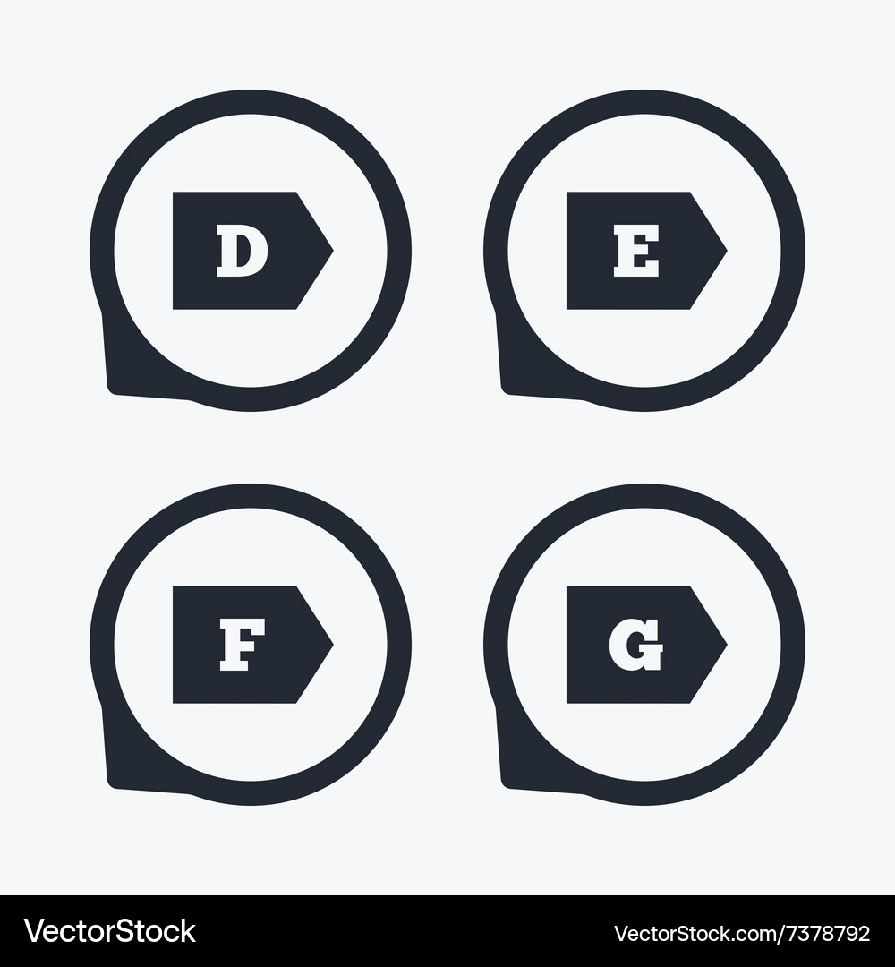 Energy efficiency class icons Royalty Free Vector Image