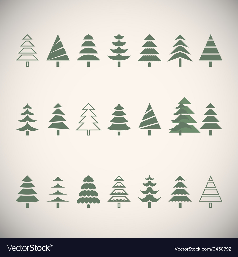 Fir trees Royalty Free Vector Image - VectorStock