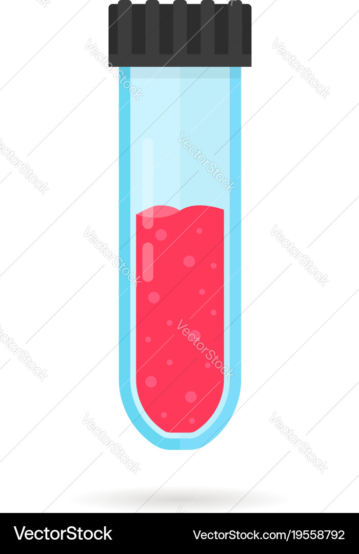 Lab tube like blood test icon Royalty Free Vector Image