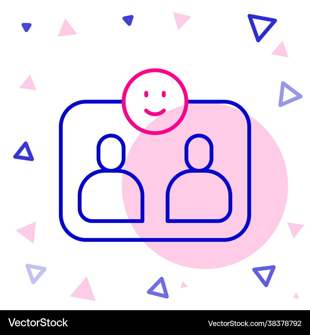 Line friends forever icon isolated on white Vector Image
