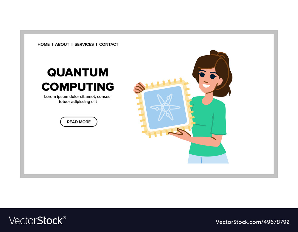Science quantum computing Royalty Free Vector Image