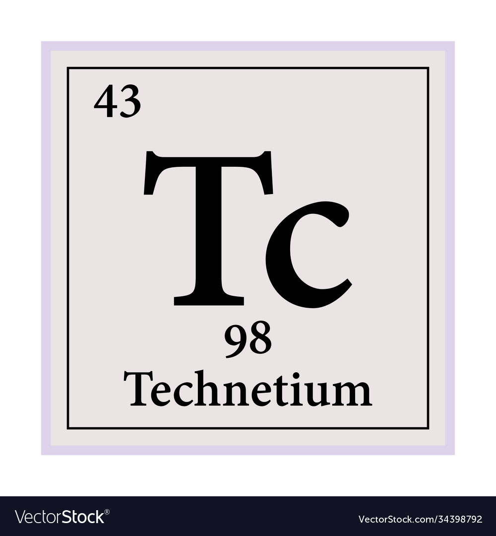 Technetium periodic table elements Royalty Free Vector Image