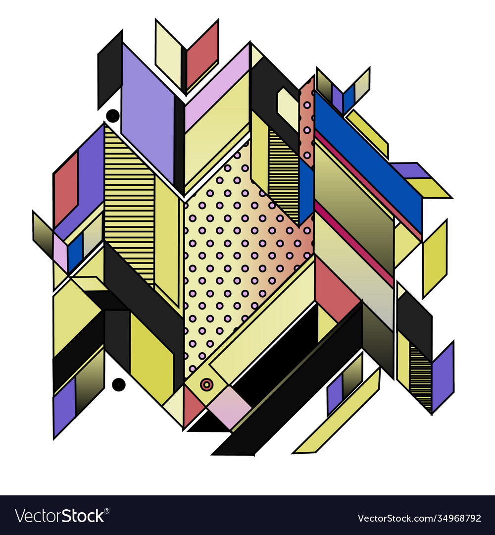 Triangle geometric 3d forms modern info banner - Stock Image - Everypixel