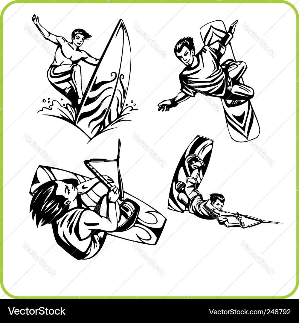 Water sport Royalty Free Vector Image - VectorStock