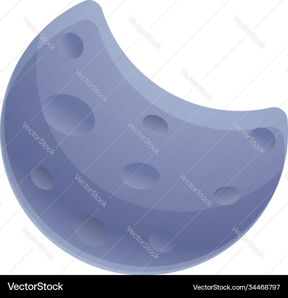 Bright moon icon cartoon style Royalty Free Vector Image