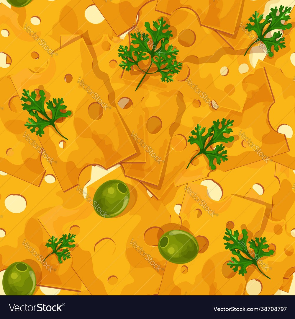 Cheese seamless pattern Royalty Free Vector Image