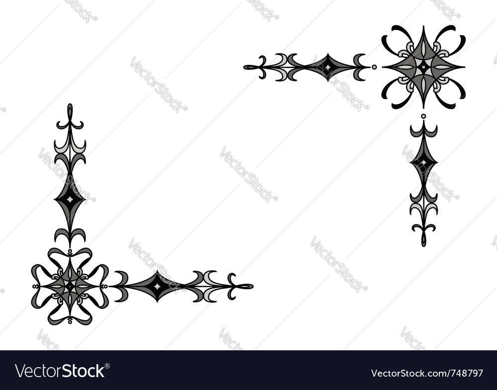Corner design elements Royalty Free Vector Image