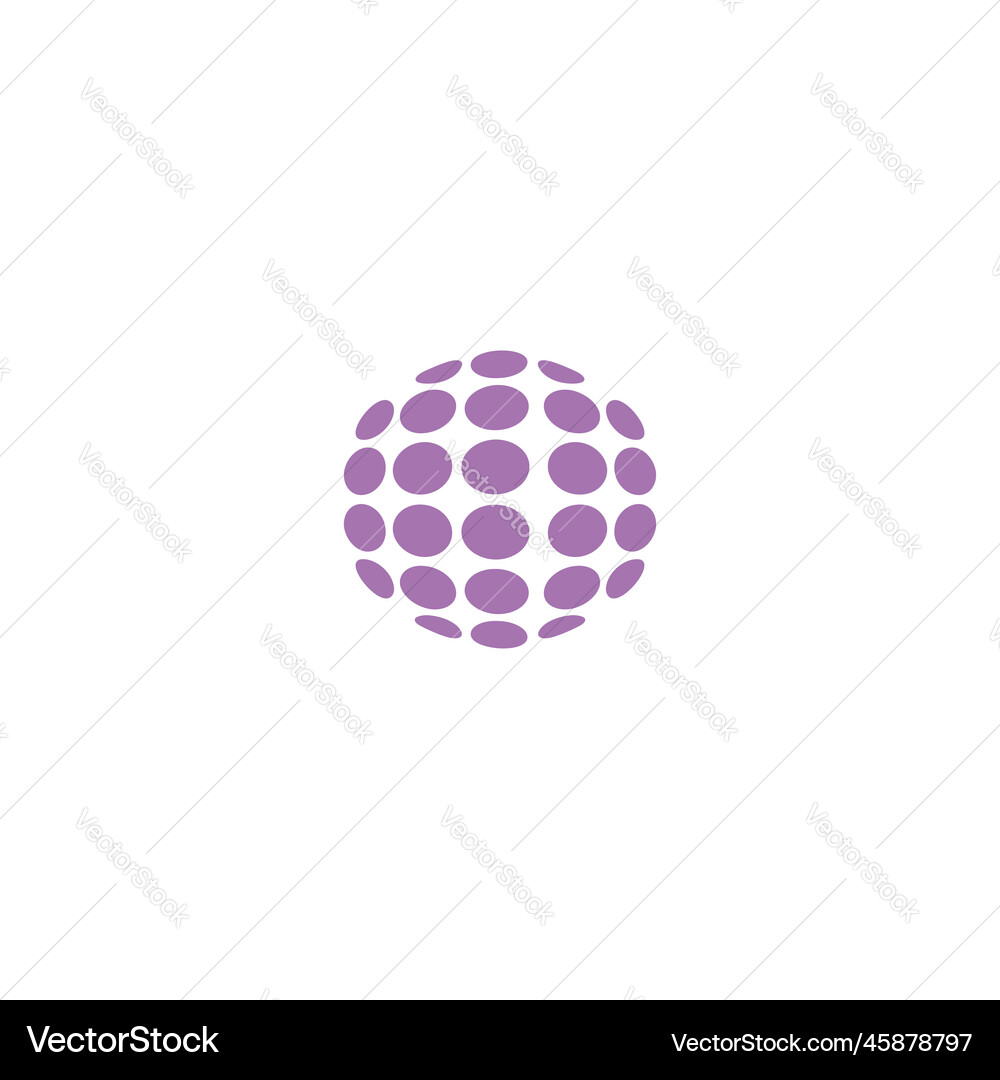 Designer ball ball logo icon Royalty Free Vector Image