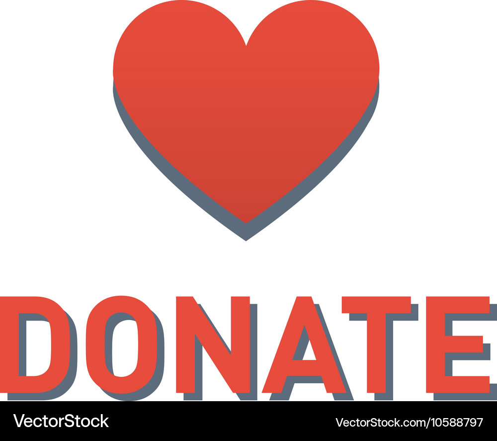 Donate button icon Royalty Free Vector Image - VectorStock