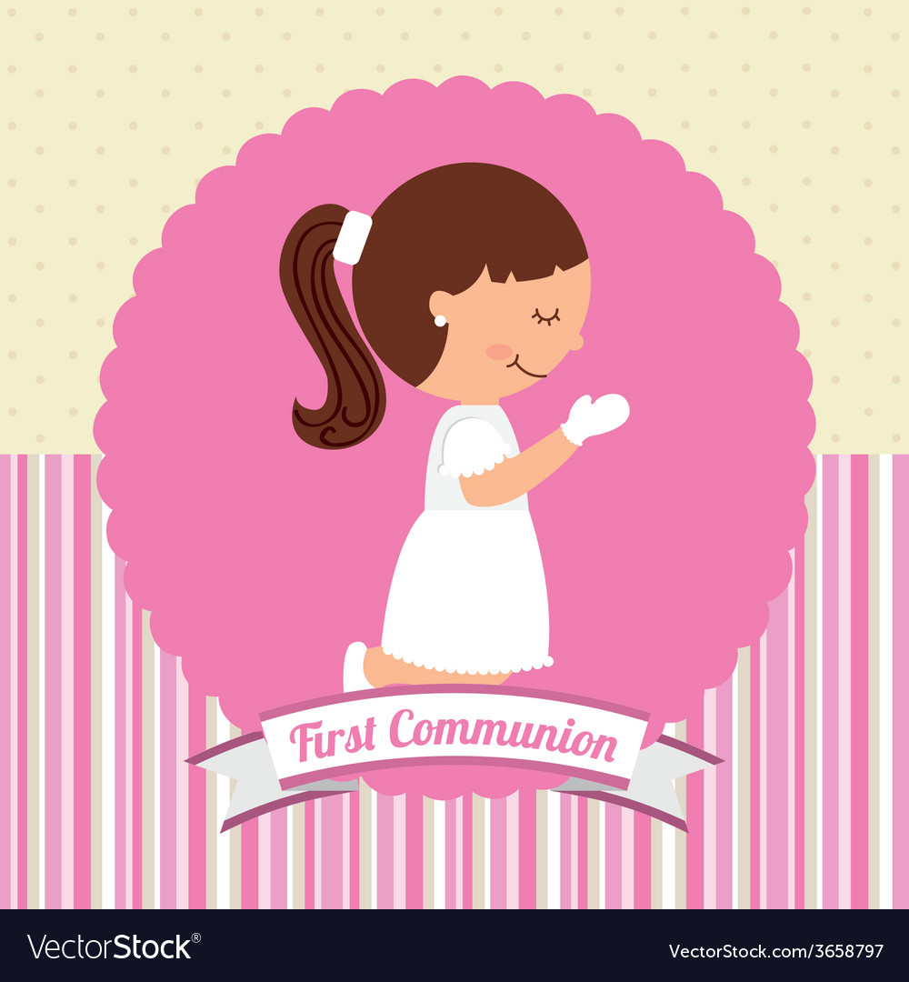 First communion Royalty Free Vector Image - VectorStock