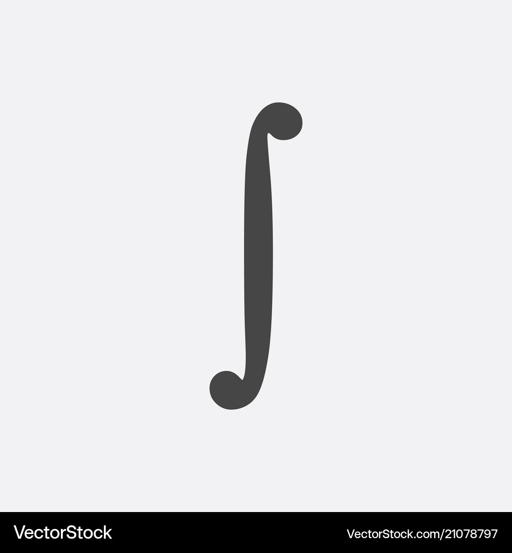 Gray integral icon isolated on white background t Vector Image