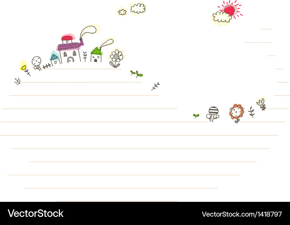House doodle background Royalty Free Vector Image