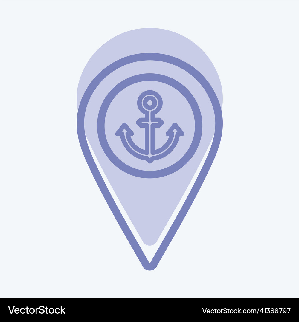 Icon shipping location - two tone style - simple Vector Image