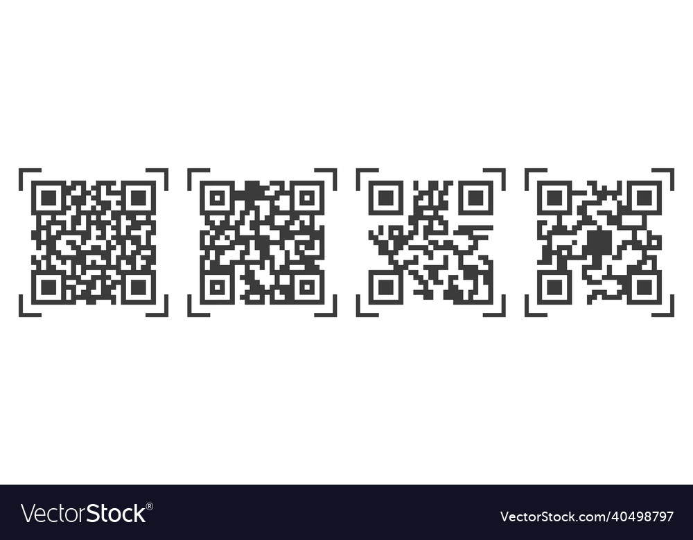 Qr code icons product label mark for scan square Vector Image