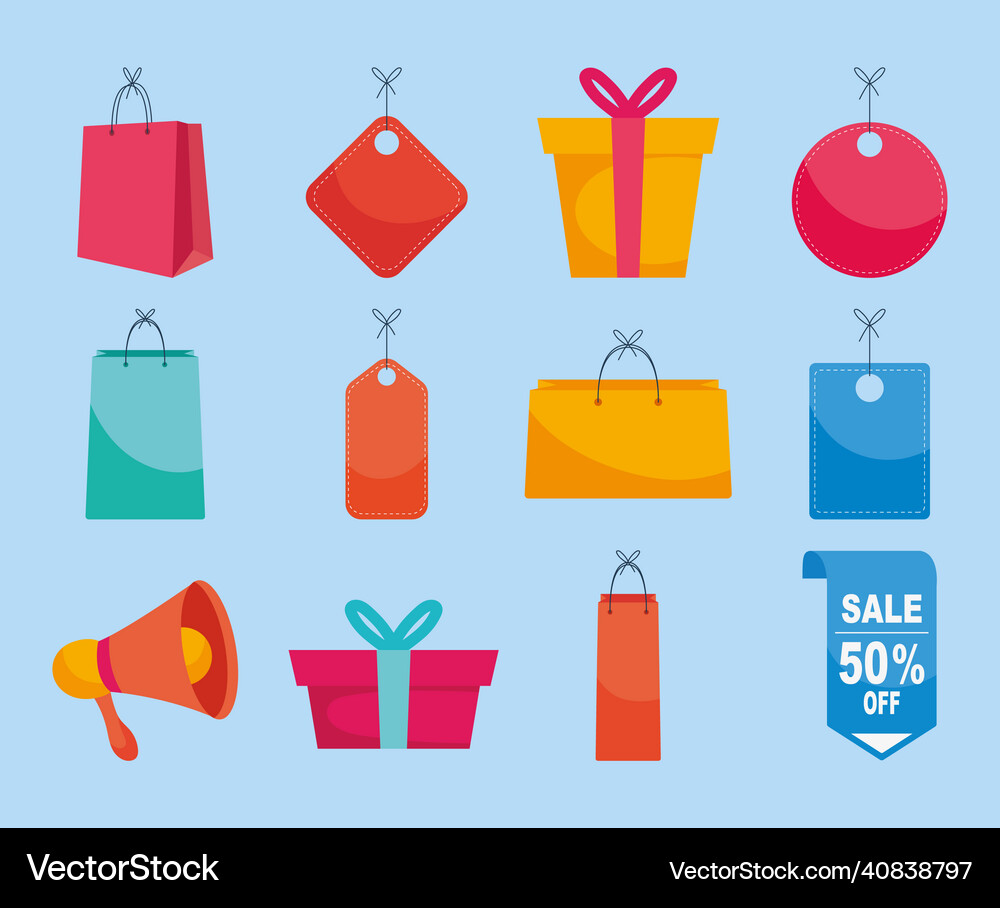 Sales and shopping Royalty Free Vector Image - VectorStock