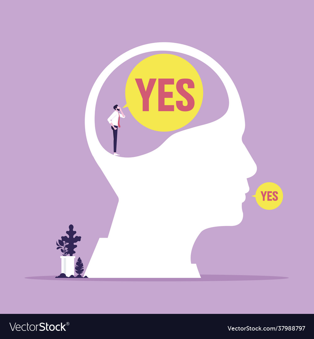Self control mental process concept Royalty Free Vector