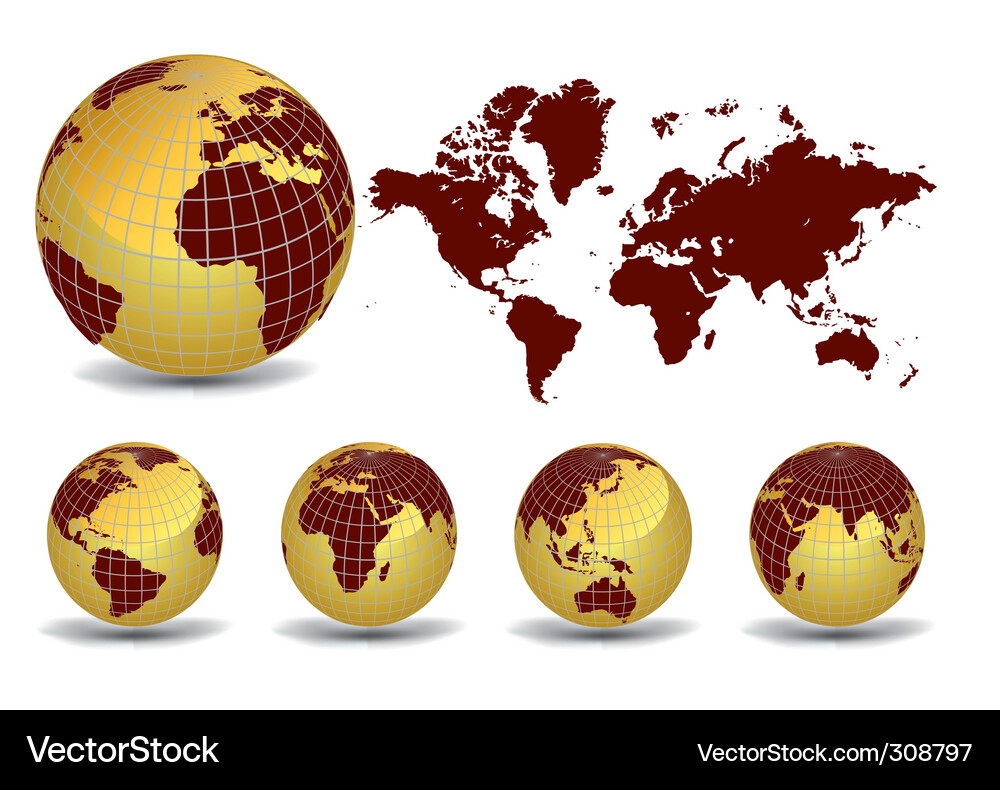 World map Royalty Free Vector Image - VectorStock