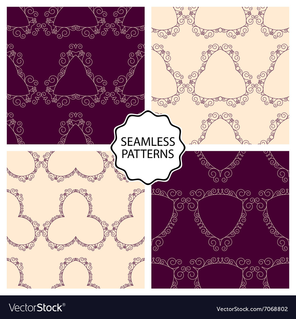 A set seamless patterns Royalty Free Vector Image